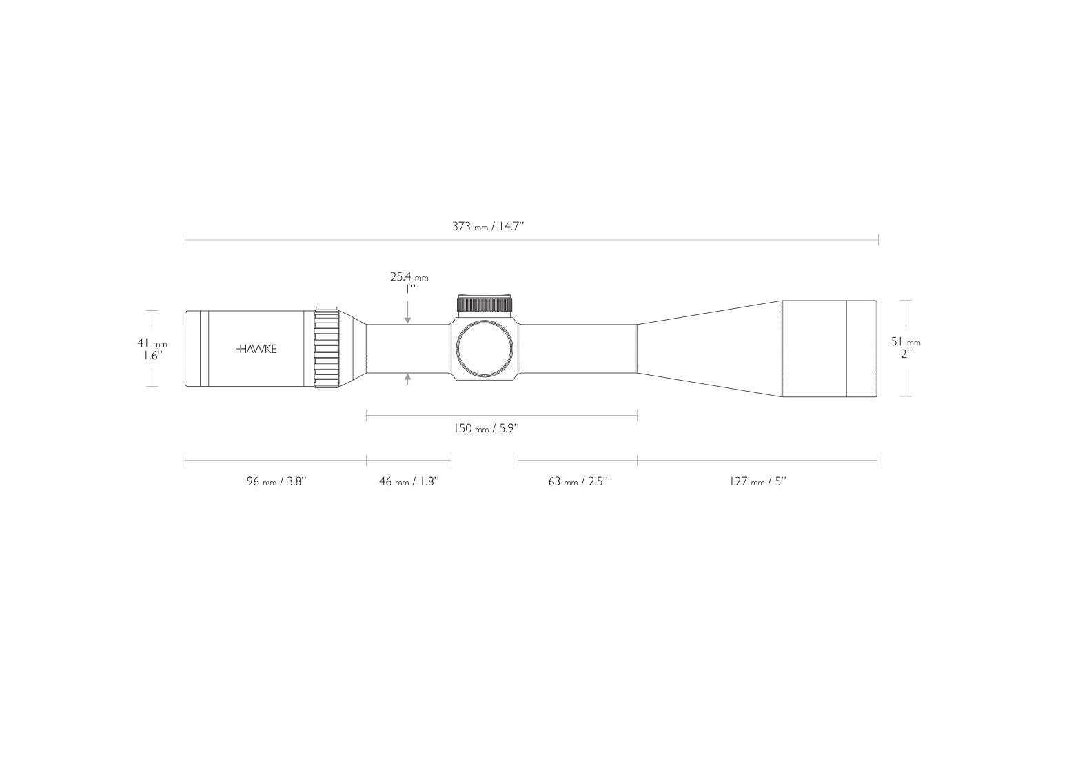 Vantage SF Riflescope 6-24x44 , 1", 1/2 Mil Dot (Wire)