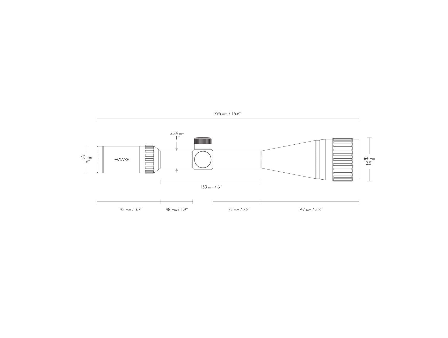 Vantage IR Riflescope 6-24x50 AO, 1", Mil Dot (Etched)