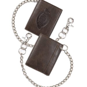 Dickies mens Leather Trifold Wallet, Dark Brown, One Size US