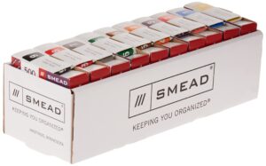 smead color-coded numeric 0-9, label roll, assorted (67350)