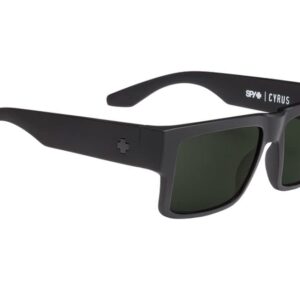 Spy Optic Cyrus Sunglasses Soft Matte Black with Happy Gray Green Lens