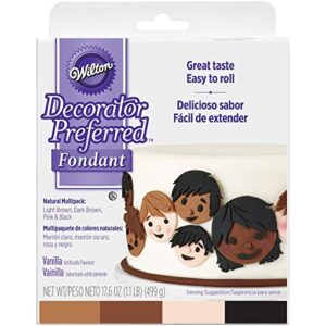 wilton decorator preferred various skin tone fondant icing