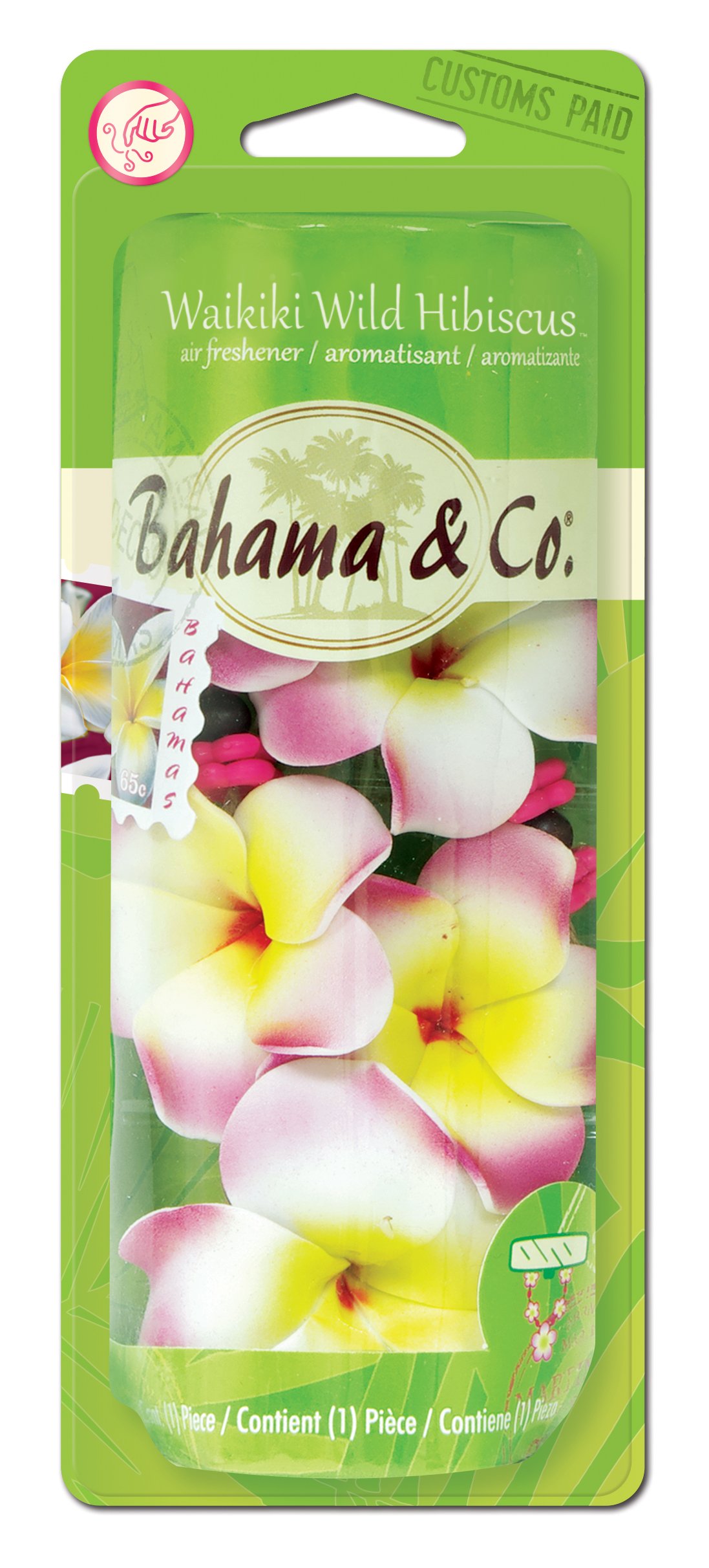 Bahama & Co. Scented Flower Necklace Car & Home Odor Eliminating Air Freshener - Waikiki Wild Hibiscus