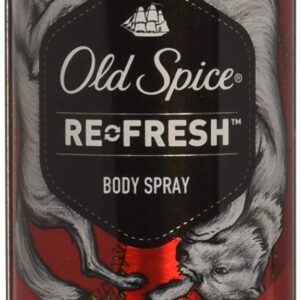 Old Spice Wild Collection Re-Fresh Deodorant Body Spray, Wolfthorn 3.75 oz (Pack of 4)