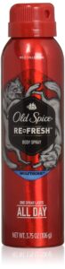 old spice wild collection re-fresh deodorant body spray, wolfthorn 3.75 oz (pack of 4)