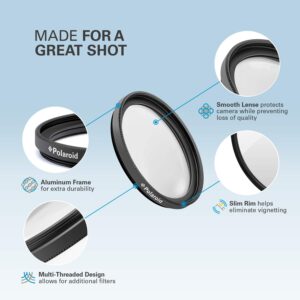 Polaroid Optics 77mm 3-Piece Filter Kit Set [UV,CPL,FLD,& Neutral Density] includes Nylon Carry Case – Compatible w/ All Popular Camera Lens Models