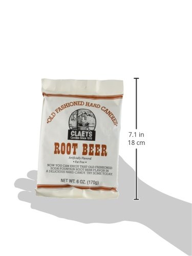 ROOT BEER HARD CANDY6OZ by CLAEYS CANDIES MfrPartNo 686, 6.0 oz