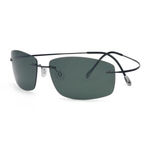 eyekepper rimless titanium frame polarized sunglasses g15 lens