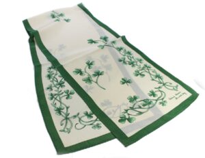 irish shamrock scarf silk ireland celtic headscarf st. patrick's day 52" x 12"