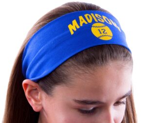 funny girl designs design your own personalized softball cotton stretch headband