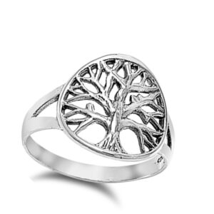 Women's Tree of Life Beautiful Ring New .925 Sterling Silver Band Size 9