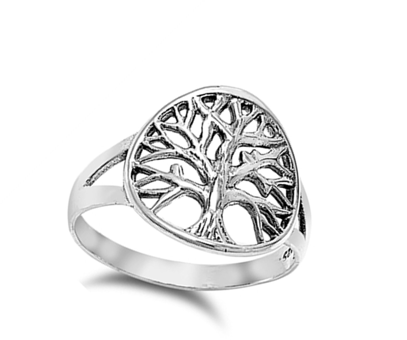 Women's Tree of Life Beautiful Ring New .925 Sterling Silver Band Size 9