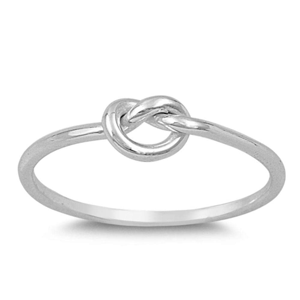 Infinity Knot Love Cute Ring New .925 Sterling Silver Band Size 9