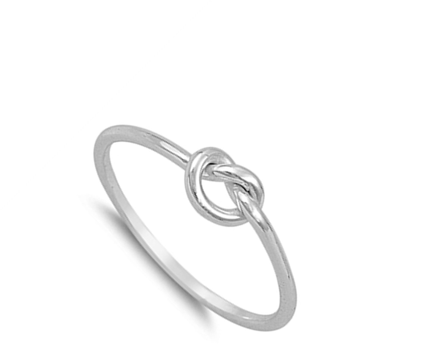 Infinity Knot Love Cute Ring New .925 Sterling Silver Band Size 9