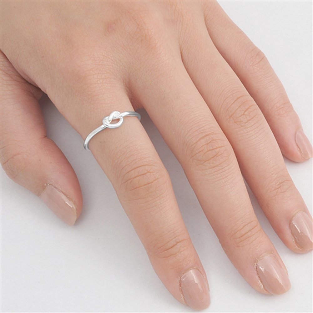 Infinity Knot Love Cute Ring New .925 Sterling Silver Band Size 9