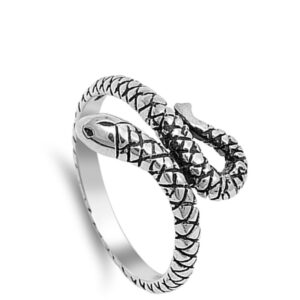 Women's Snake Skin Serpent Classic Ring New .925 Sterling Silver Band Size 5