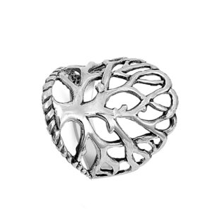 Women's Tree of Life Cute Ring New 925 Sterling Silver Bali Rope Band Size 11