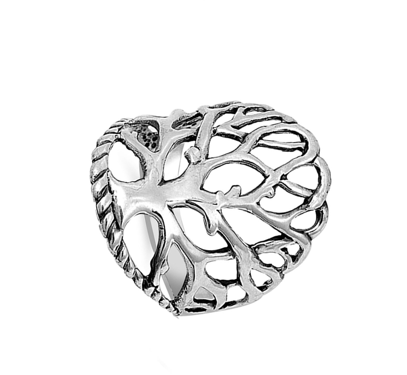 Women's Tree of Life Cute Ring New 925 Sterling Silver Bali Rope Band Size 11