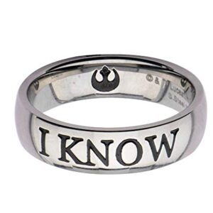 Animewild Star Wars I Know Stainless Steel Ring | Size 11