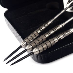 CUESOUL 30 Grams Tungsten Steel Tip Darts Set 95% Tungsten with Luxury Case