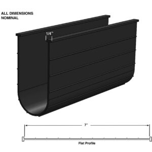 Miller Edge LS-0107-10 Bottom Loop Seal/Weather Seal for Doors, 7 Inch, 10 Foot Spool, Black