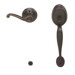 Schlage FE285-PLY-FLA-RH Plymouth Lower Handleset for Electronic Keypad with Fla, Aged Bronze