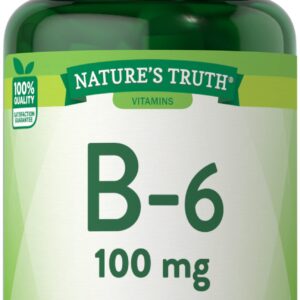 B6 Vitamin | 100mg | 100 Tablets | Vegetarian, Non-GMO & Gluten Free Supplement | by Nature's Truth