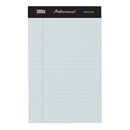 Office Depot Professional Legal Pad, 5in. x 8in., Assorted Colors, Narrow Ruled, 50 Sheets, 6 Pads/Pack, 99510