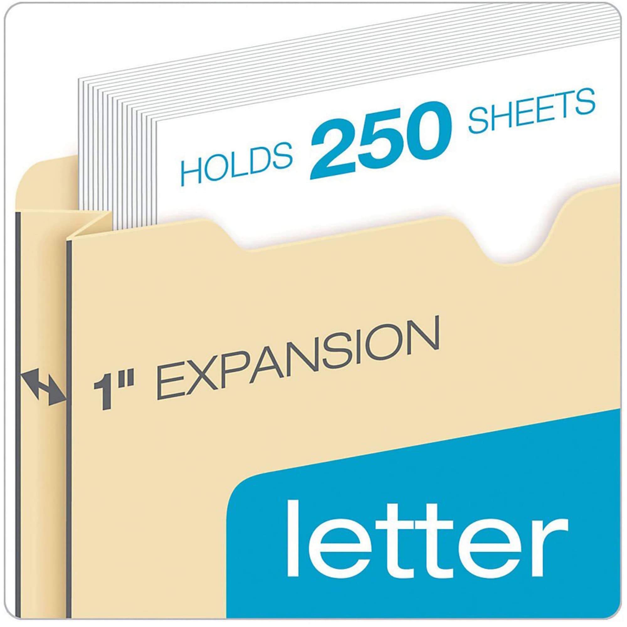 Office Depot Manila File Jackets, 1in. Expansion, 8 1/2in. x 11in., Box of 50, OD24910