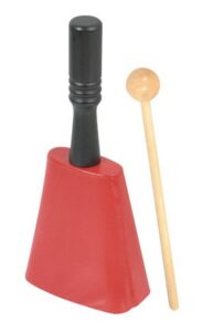 ez grip cowbell w/handle & beater - red