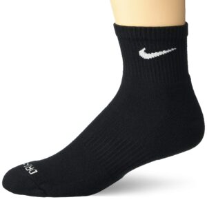 nike everyday plus cushioned training ankle socks (3 pair) l black