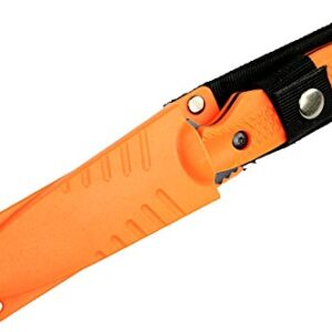 Lastworld 8" Zomb-War Gut Hook Hunting Knife with Sheath Orange