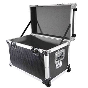 prox t-utihwmk2 rolling utility case w/retractable handle and low-profile recessed wheels 17x24.5x15" exterior for cabales/100 lp vinyl records