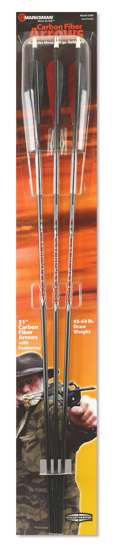 Marksman 3368 31" Carbon Arrow Kit with /3 Arrows