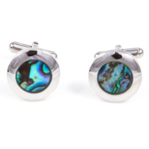 MRCUFF Abalone 4 Pairs Cufflinks in a Presentation Gift Box & Polishing Cloth