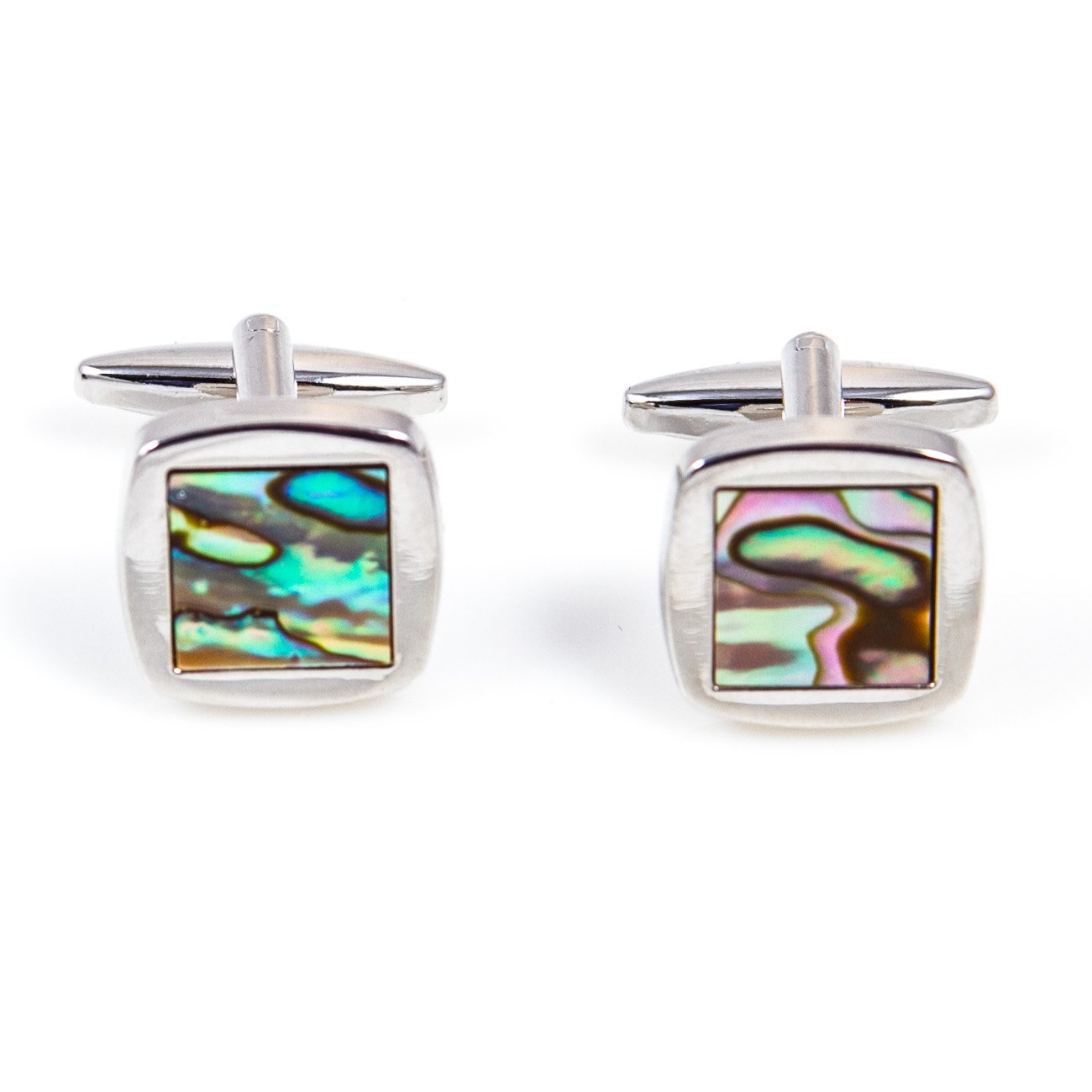 MRCUFF Abalone 4 Pairs Cufflinks in a Presentation Gift Box & Polishing Cloth