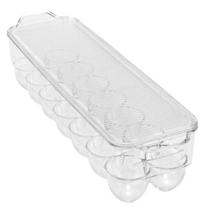 kitchen details, refrigerator storage, fridge organizer, clear with handles egg crate, 1 pack