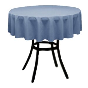 new creations fabric & foam inc, tablecloth for 24" round coffee table, 36" round tablecloth with 6" drop, steel blue