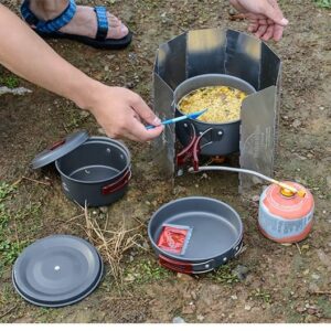 Naturehike Multifunctional Split Outdoor Portable Stove Windscreen Foldable 3000W Strong Firepower Portable Outdoor Camping Stove Windscreen（only windscreen）