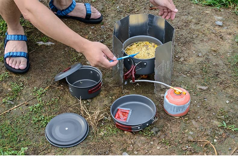 Naturehike Multifunctional Split Outdoor Portable Stove Windscreen Foldable 3000W Strong Firepower Portable Outdoor Camping Stove Windscreen（only windscreen）