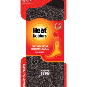 Heat Holders Men's Twist Socks Black/Grey Twist/Men's 7-12 in Mens 7-12