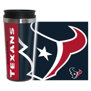 nfl houston texans hype travel tumbler, 16-ounce, blue