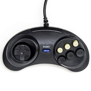 old skool classic sega genesis controller- 6-button game pad