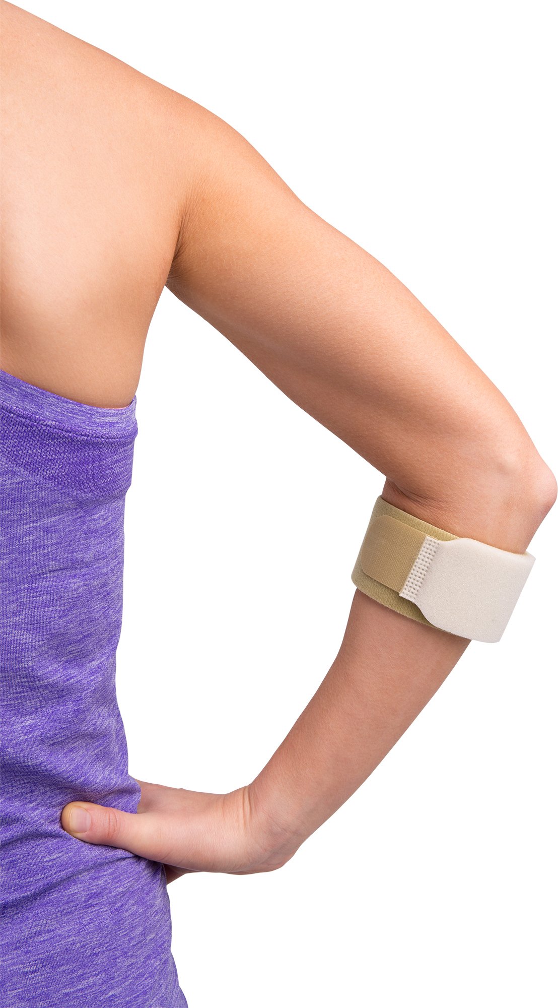 Aircast Pneumatic Armband: Tennis/Golfers Elbow Support Strap, Beige