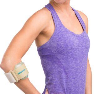 Aircast Pneumatic Armband: Tennis/Golfers Elbow Support Strap, Beige