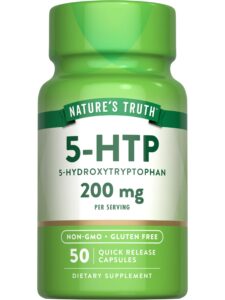 nature's truth 5htp 200mg capsules | 50 count | 5 hydroxytryptophan | non-gmo & gluten free supplement