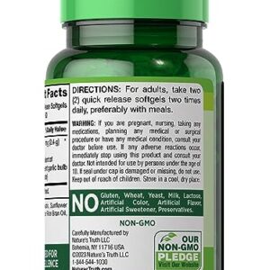 Odorless Garlic 2400 mg | 120 Softgel Capsules | High Strength Extract Pills | Non-GMO, Gluten Free Supplement | by Nature's Truth