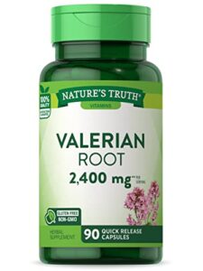 nature's truth valerian root capsules | 2400mg | 90 count | non-gmo & gluten free supplement