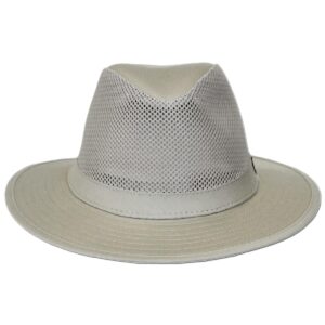 Panama Jack Original Mesh Safari Hat, 2 1/2" Brim, UPF (SPF) 50+ Sun Protection (X-Large) Khaki