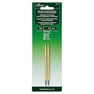 clover needlecraft "takumi no.6 bamboo interchangeable circular knitting needles